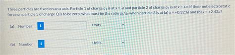 three particles are fixed on an x ﻿axis particle 1