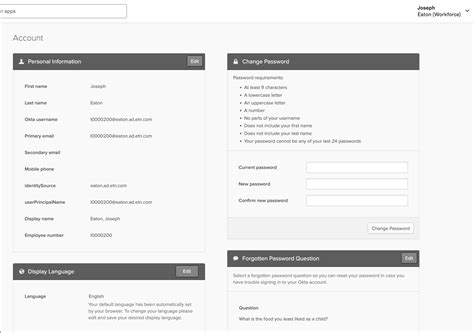 Password Resets Using Okta Eaton Identity