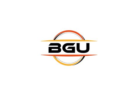 Bgu Letter Royalty Ellipse Shape Logo Bgu Brush Art Logo Bgu Logo For