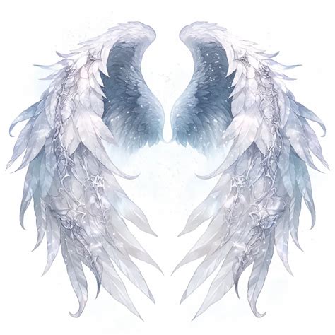 かっこいい天使の羽素材 氷雪の煌めき｜イラスト・フリー素材なら「シンテリ」