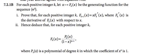 Solved 721b For Each Positive Integer K Let Xfx Be The