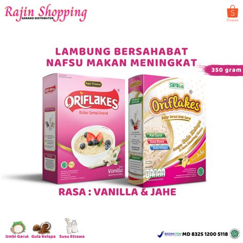 Jual Oriflakes Sereal Umbi Garut Ararut Asam Lambung Susu Gastro Maag