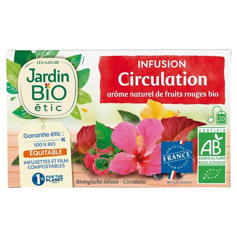 Acheter Jardin Bio Etic Infusion Circulation Bio 20 Sachets De 30g