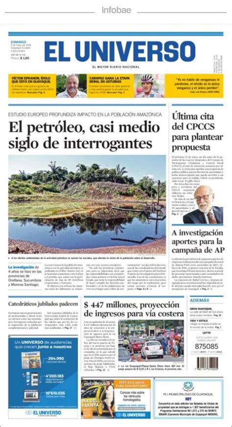 El Universo Ecuador 5 De Mayo De 2019 Infobae