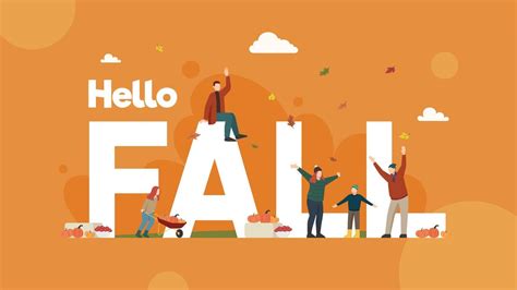 Hello Fall Banner 11212730 Vector Art At Vecteezy