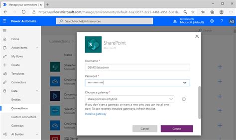 Using Power Automate With A Data Gateway Microsoft Sharepoint Server 2019 And Sharepoint