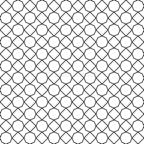Seamless Pattern Rectangle And Polygon Shape Outline Style Vector