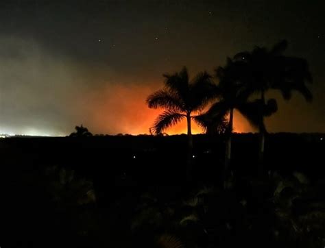 Photo Kula Fire From South Kihei Hawaii