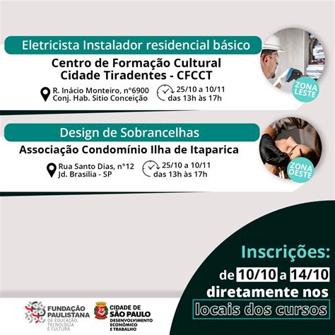 Fundação Paulistana abre vagas nas áreas de estética elétrica eventos
