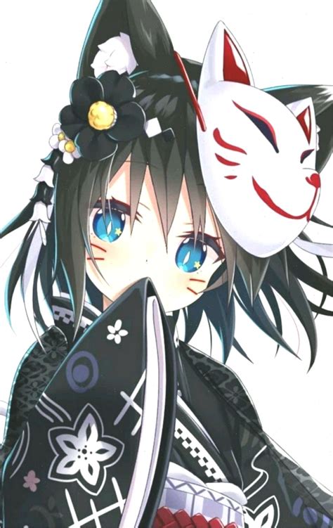 Kitsune Mask Anime Girl Live Wallpaper Moewalls