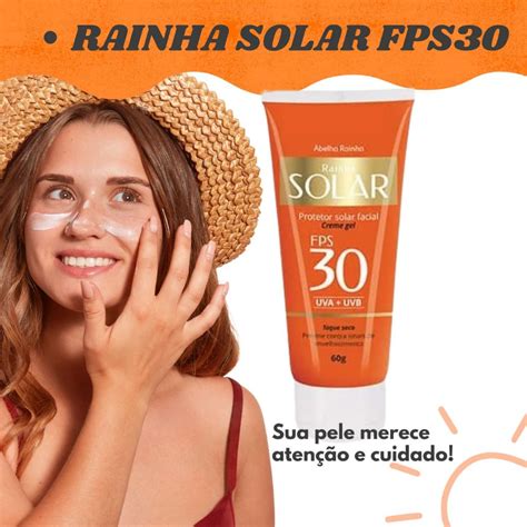 Protetor Solar Facial Creme Gel FPS C UVA UVB G Abelha Rainha Shopee Brasil