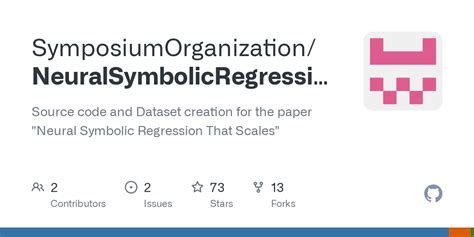 Github Symposiumorganizationneuralsymbolicregressionthatscales Source Code And Dataset