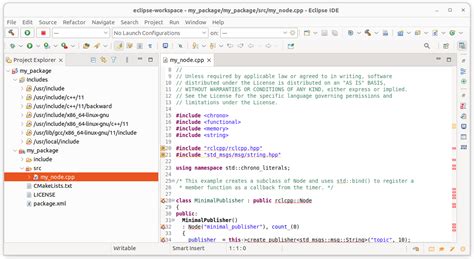 Building A Package With Eclipse 2021 06 ROS 2 Documentation Jazzy