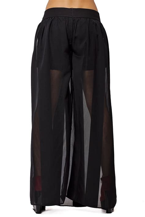 Sheer Maxi Skirt Black Long Skirt Trendy Sheer By Metamorphoza