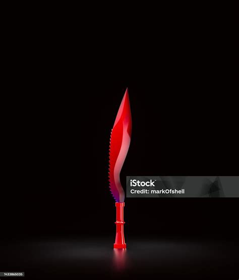 빨간 플라스틱 칼 전투 무기 블레이드 군사 및 사냥 단검 중세 무기 3d 렌더링 Empire에 대한 스톡 사진 및 기타 이미지