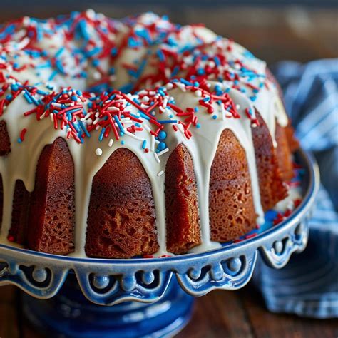 Firecracker Cake Red White And Blue Bundt Insanely Good