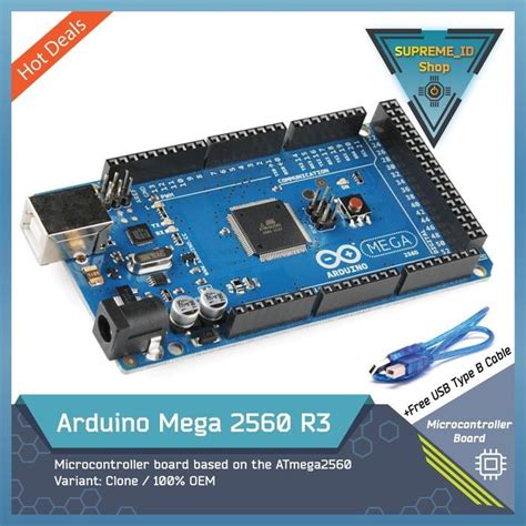 Jual Microcontroller Processor Arduino Mega AVR ATmega 2560 OEM Clone R3 V3 Rev 3 Dev Board