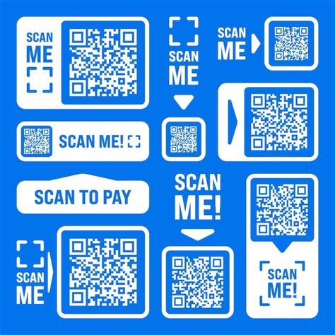 Premium Vector Scan Me Qr Code Sticker With Text Online Payment