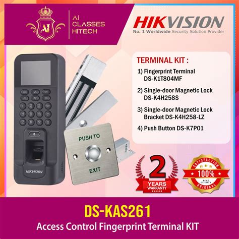 Hikvision Ds Kas261 Fingerprint Terminal Kit Set Ds K1t804mf Single