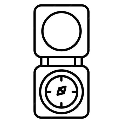 Premium Vector Army Compass Vector Illustration Style