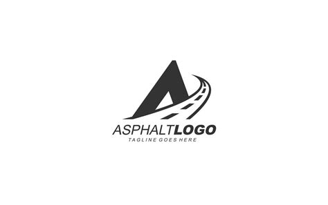 A Logo Asphalt For Identity Construction Template Vector Illustration