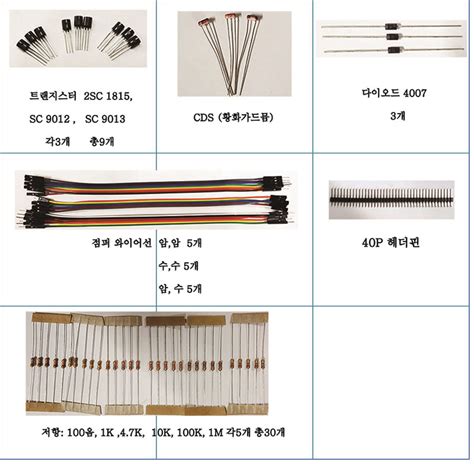 아두이노101스타트키트아두이노 입문자에게 필요한 모든것 메뉴얼 포함 브레드보드빵판 Pcb 변환범용특수기판