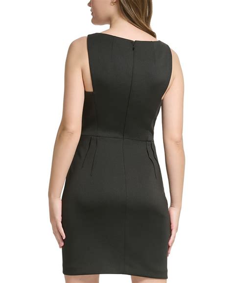 Calvin Klein Womens X Fit Square Neck Sheath Dress Macys