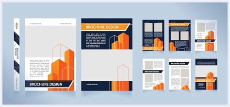 Conception De Brochure Vierge D Entreprise De Construction Vecteur