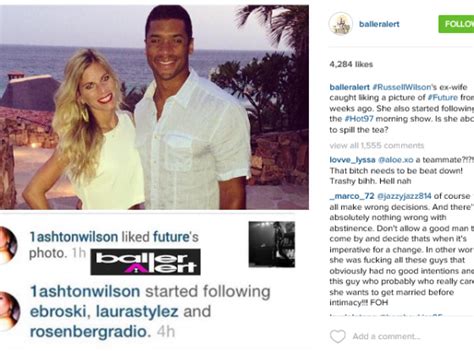 Russell Wilsons Ex Wife Ashton Was Caught Creeping Through Futures