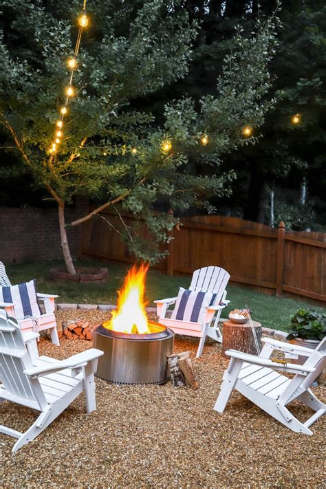 Diy Fire Pit Area With Pea Gravel The Turquoise Home
