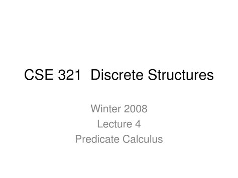 PPT - CSE 321 Discrete Structures PowerPoint Presentation, free download - ID:8732218