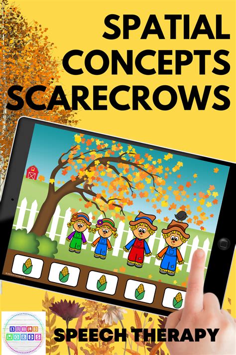 Basic Concepts Spatial Prepositions Find The Fall Scarecrows Digital
