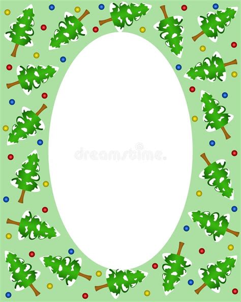 Christmas Tree Frame Stock Vector Illustration Of Season 28067934