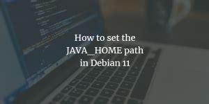 How To Setup The JAVA HOME Path In Debian 11 VITUX