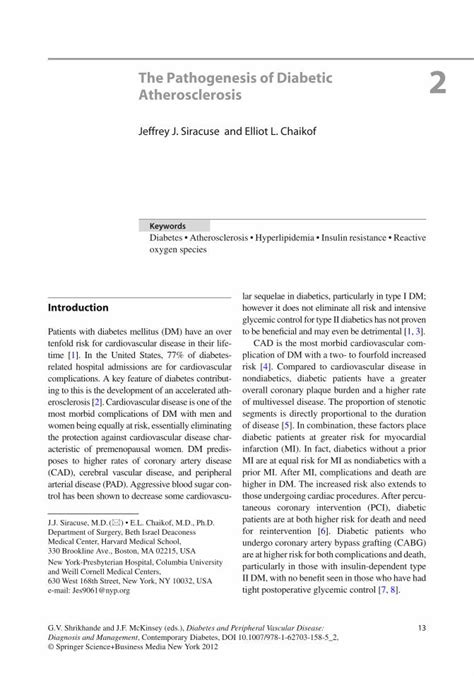 Pdf Pathogenesis Of Diabetic Atherosclerosispdf Dokumentips