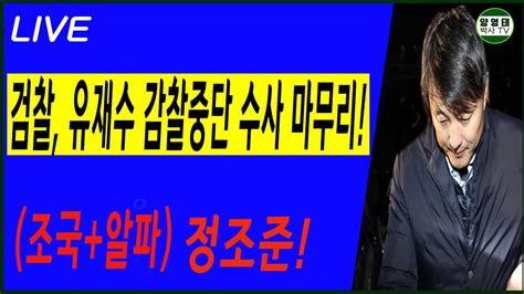 검찰유재수 감찰 중단 수사 마무리 조국 정조준 Youtube