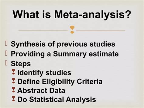 How To Conduct Meta Analysis Ppt