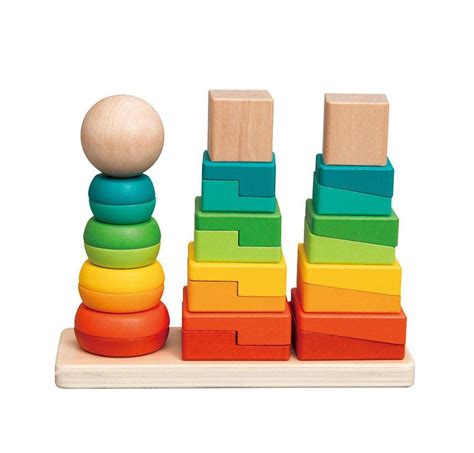 Wooden Stacking Cubes Tower Toys 4 Less