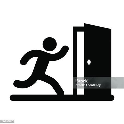 Pintu Darurat Evakuasi Darurat Pintu Keluar Darurat Pintu Keluar Ikon