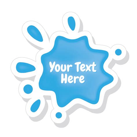 Splat Custom Shape Stickers