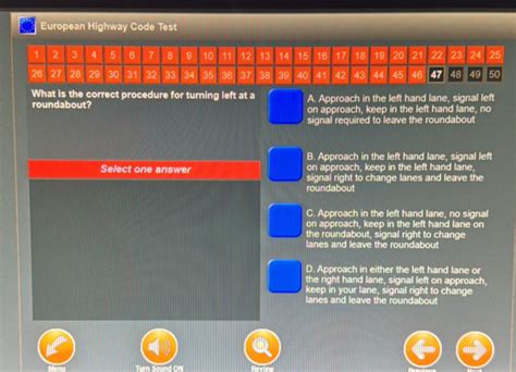 European Highway Code Test 1 2 3 4 5 6 7 8 9 StudyX