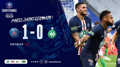 FT Paris Saint Germain Saint Etienne Neymar STRIKES As PSG Wins French Cup Match