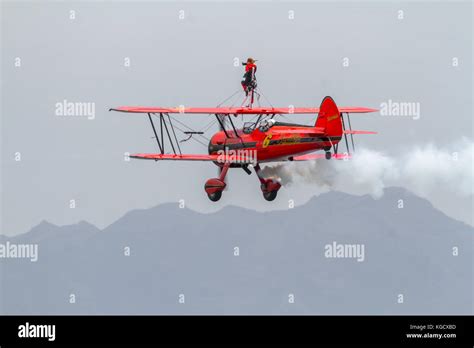 TORRE DEL MAR MALAGA SPAIN JUL 31 Wingwalker Danielle On The