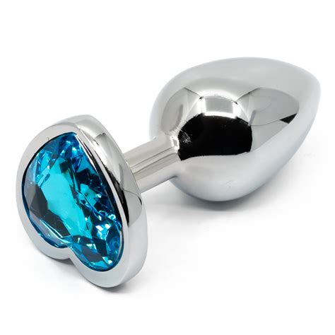 Small Metal Princess Butt Plug W Heart Gem Anal Sex Toys Sexyland