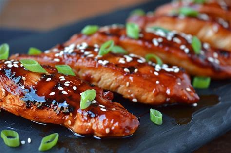 Premium Ai Image Chicken Steak Topped With White Sesame