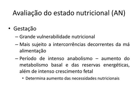 PPT Avaliação Nutricional em GESTANTE PowerPoint Presentation free