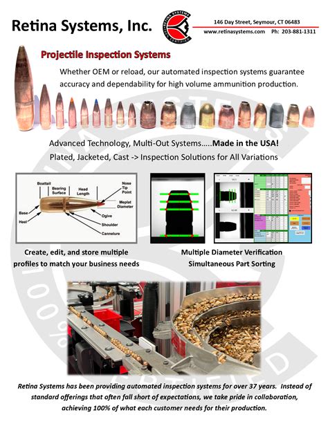 Munitions Brass Casings And Cartridge Inspection Retina Systems