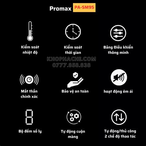 Máy Dập Nắp Cốc Tự Động Promax Pa Sm95 Kho Pha Chế