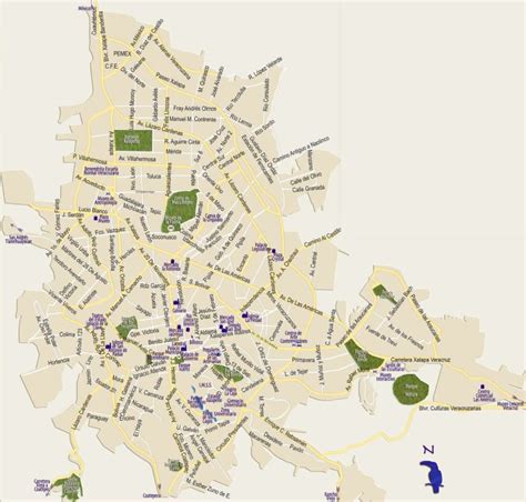 Xalapa Veracruz Mapas Ciudad Y Derecho Servicios Urbanos Y Zonas