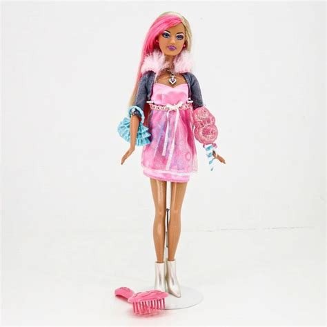 Barbie Cotton Candy Glam Pink Hair Streak 90 Complete On Mercari